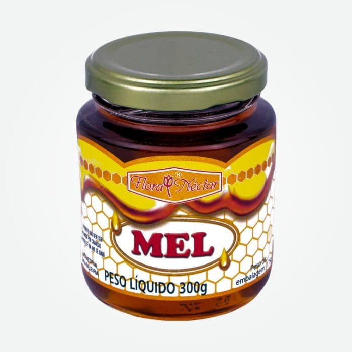 Mel puro tradicional pote de vidro 300g - Loja Flora Néctar